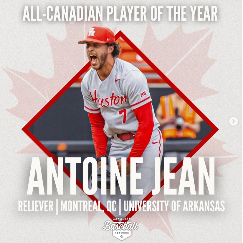 Antoine Jean named Canadian Baseball Network's College Player of the ...